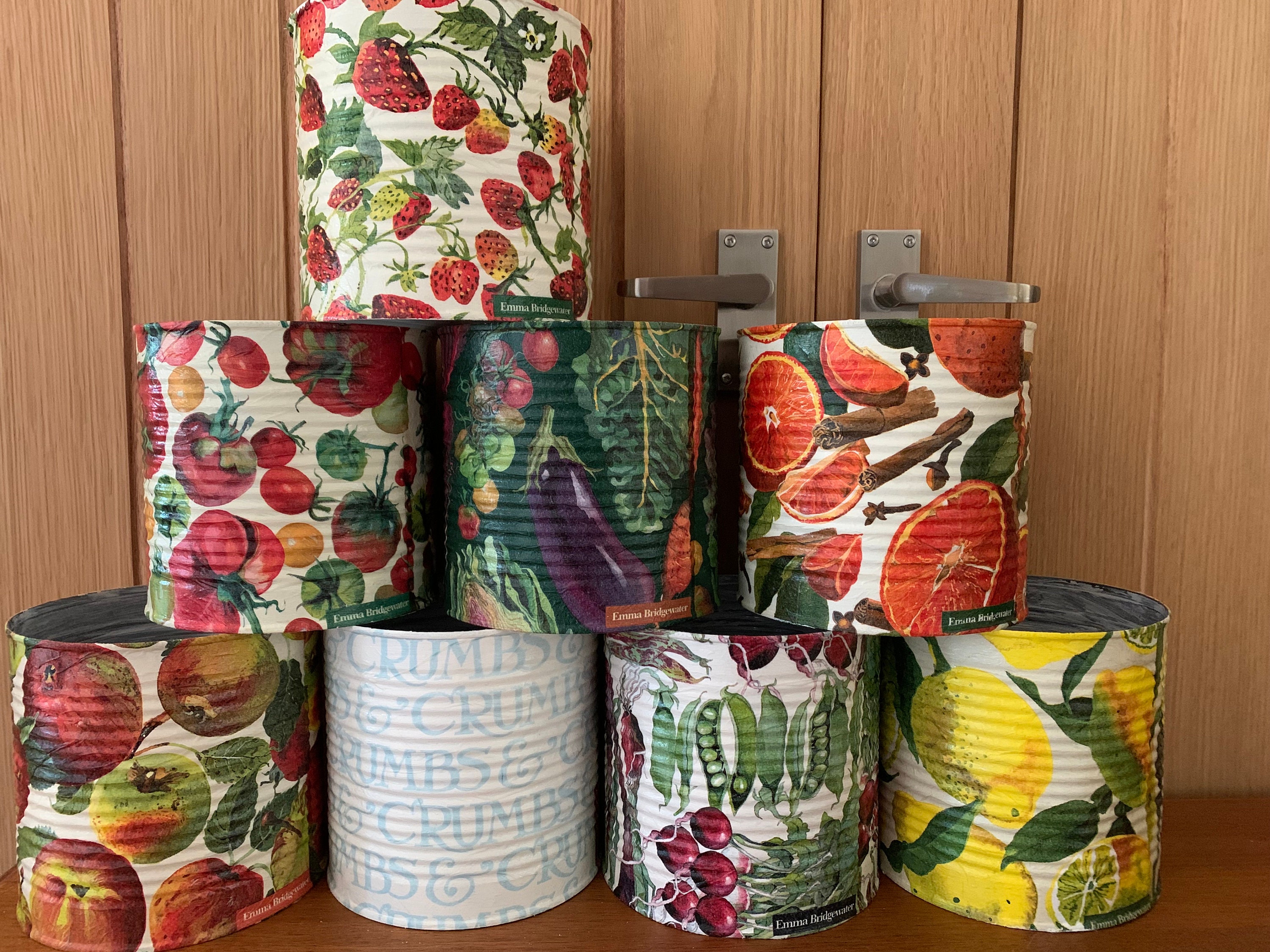 Emma Bridgewater Decoupaged Design Tins / Fruit and Veg / Recycled/15cm ...