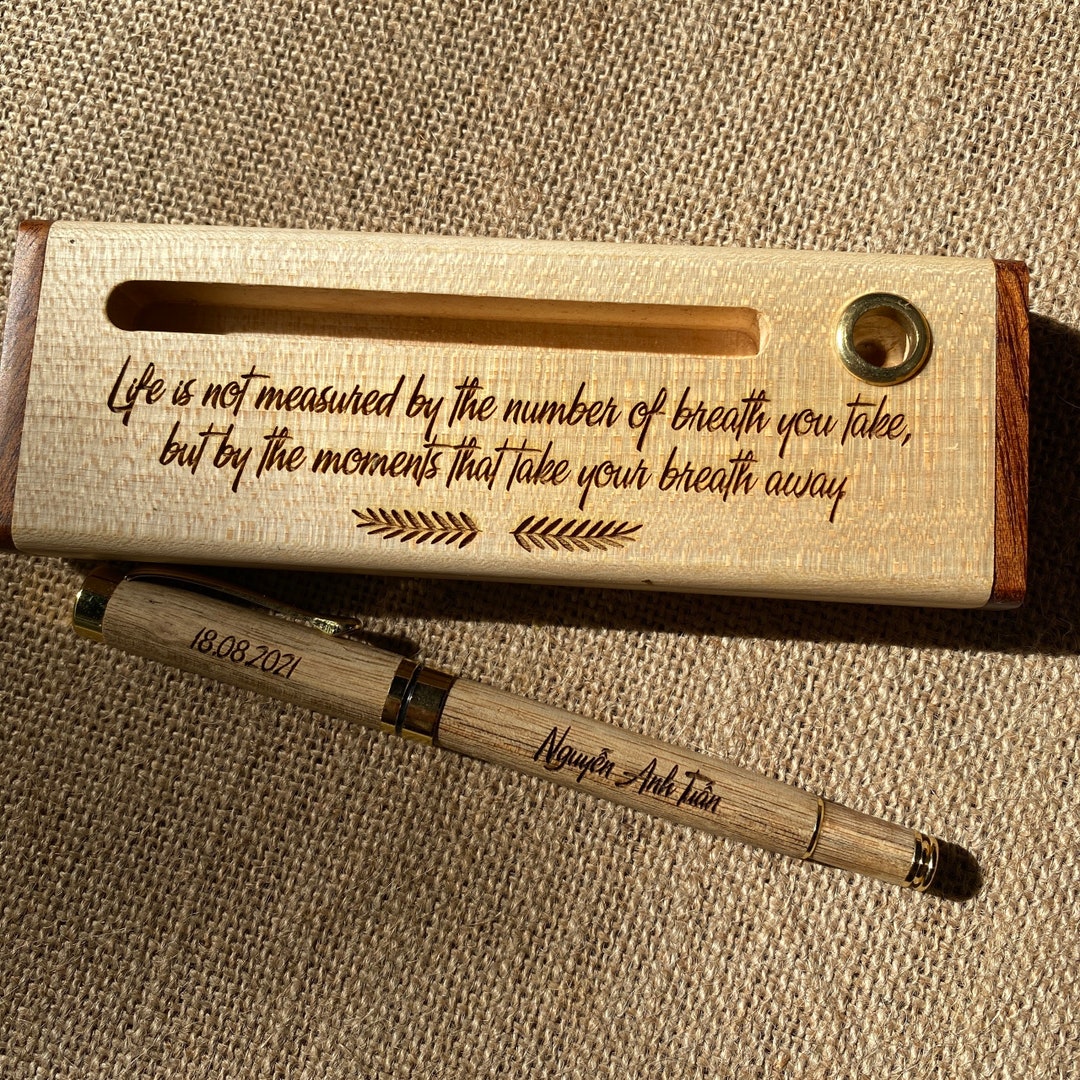 Stifteset Agarwood Oud mit Box, Personalisierter Stift, Parker-Stift ...
