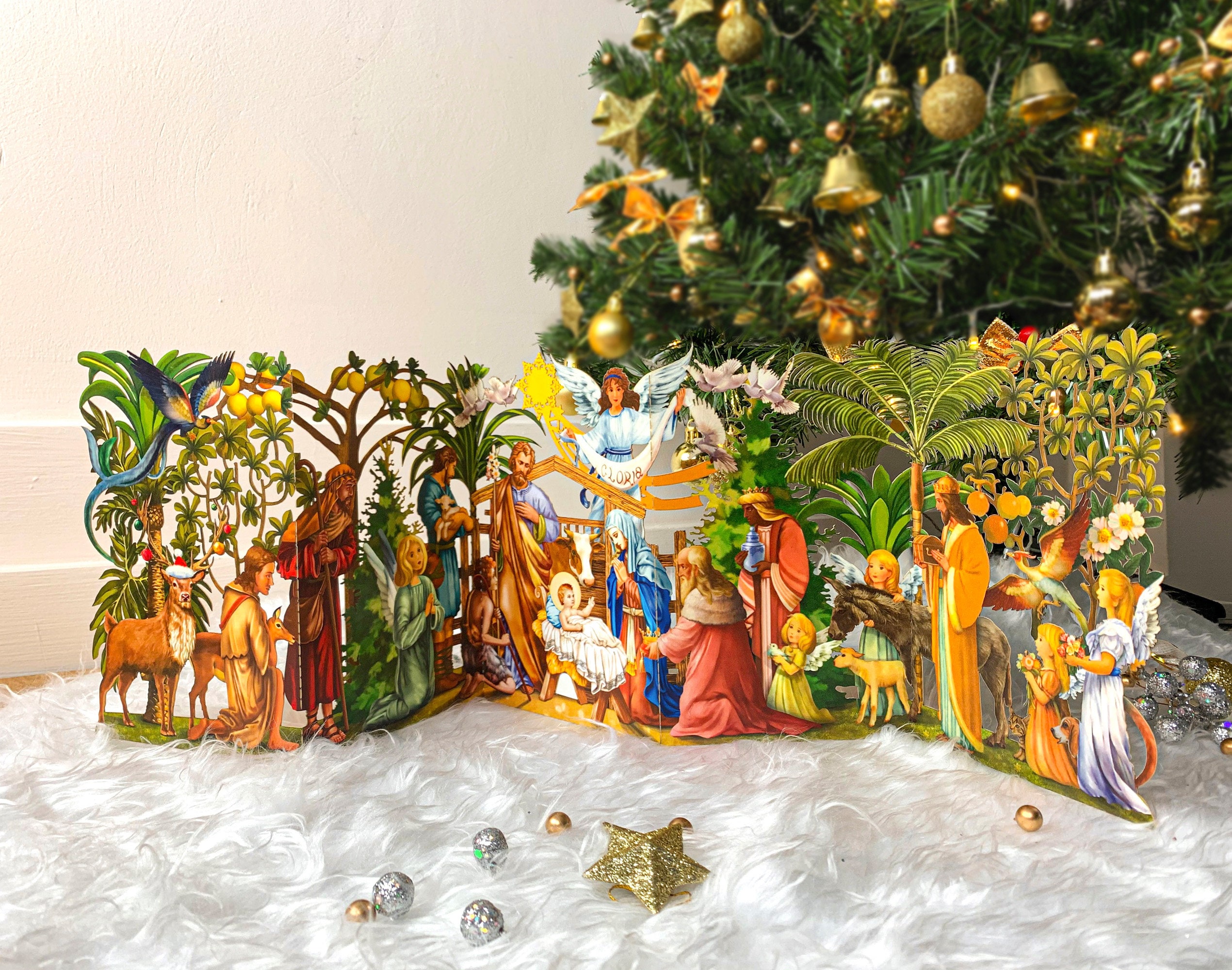 3D Pop-up Christmas Card: Holynight Nativity Scene - Etsy