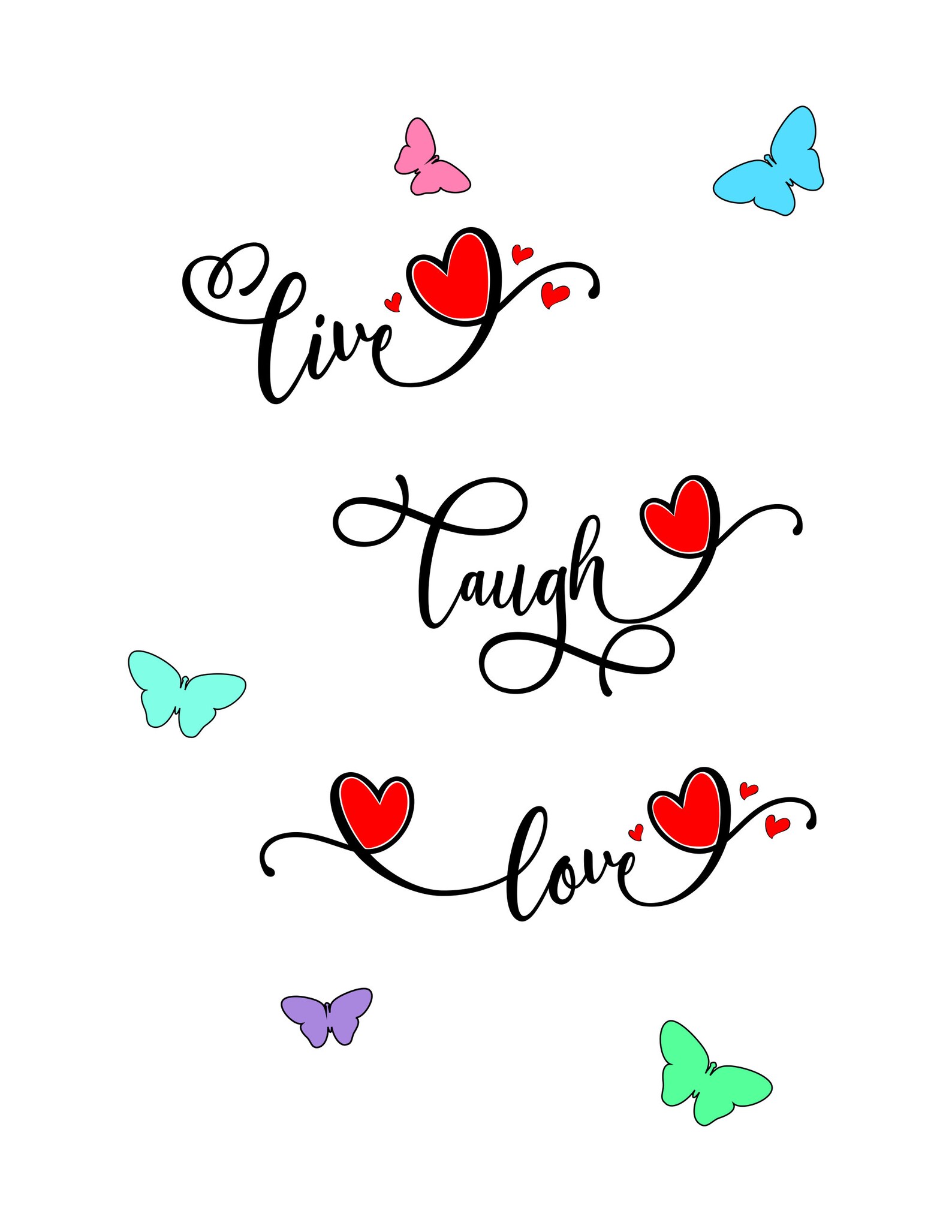 Live Laugh Love Wall Art | SVG | Digital | Cut File | T-shirt - Etsy