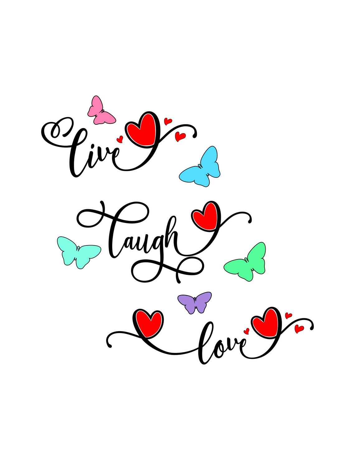 Live Laugh Love Wall Art | SVG | Digital | Cut File | T-shirt - Etsy