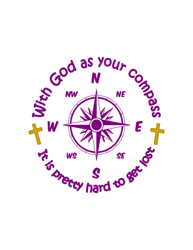 God as Your Compass SVG Digital Cricut Cut File Door - Etsy