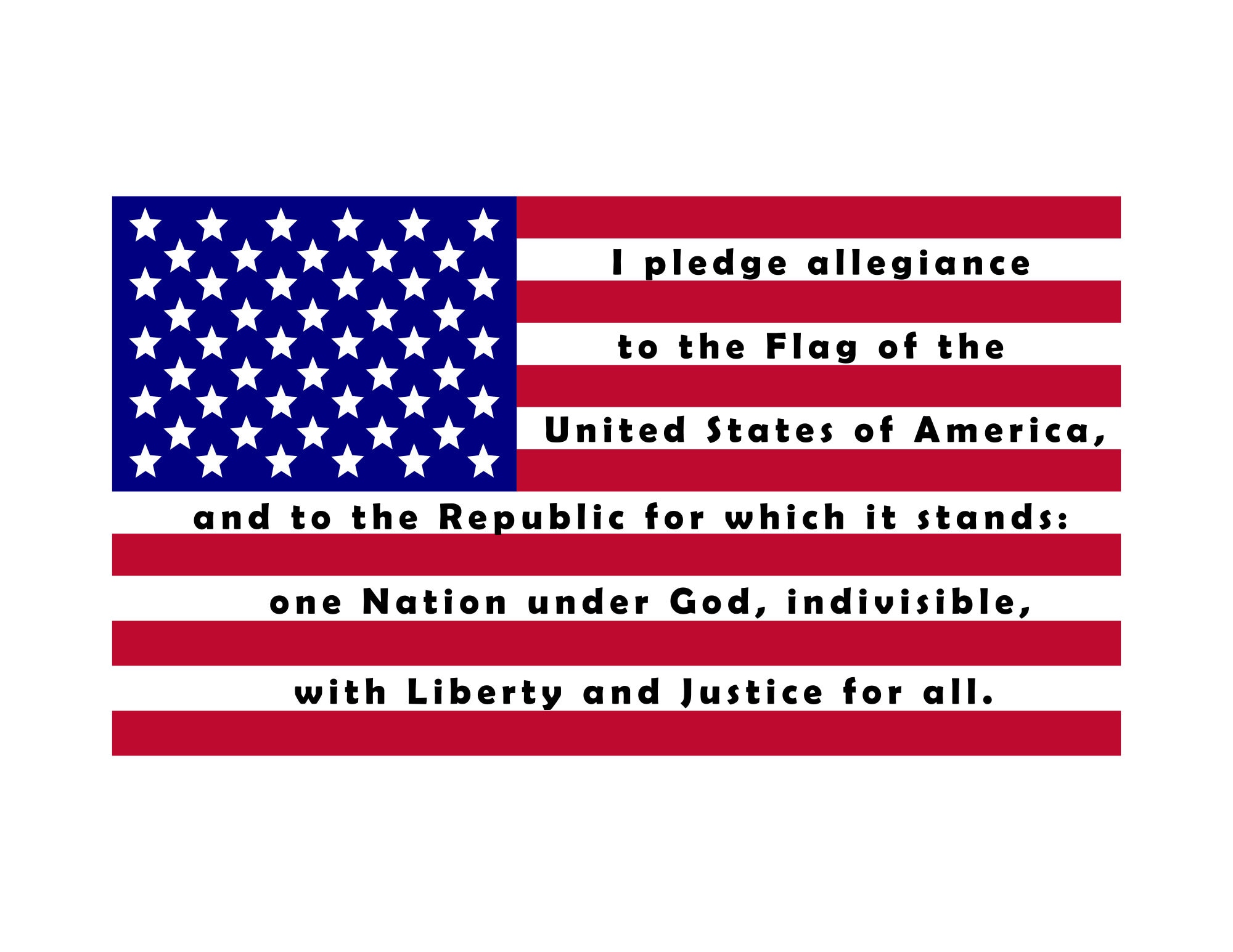 American Flag | Pledge of Allegiance | Wall Art | SVG | Digital | Cut ...