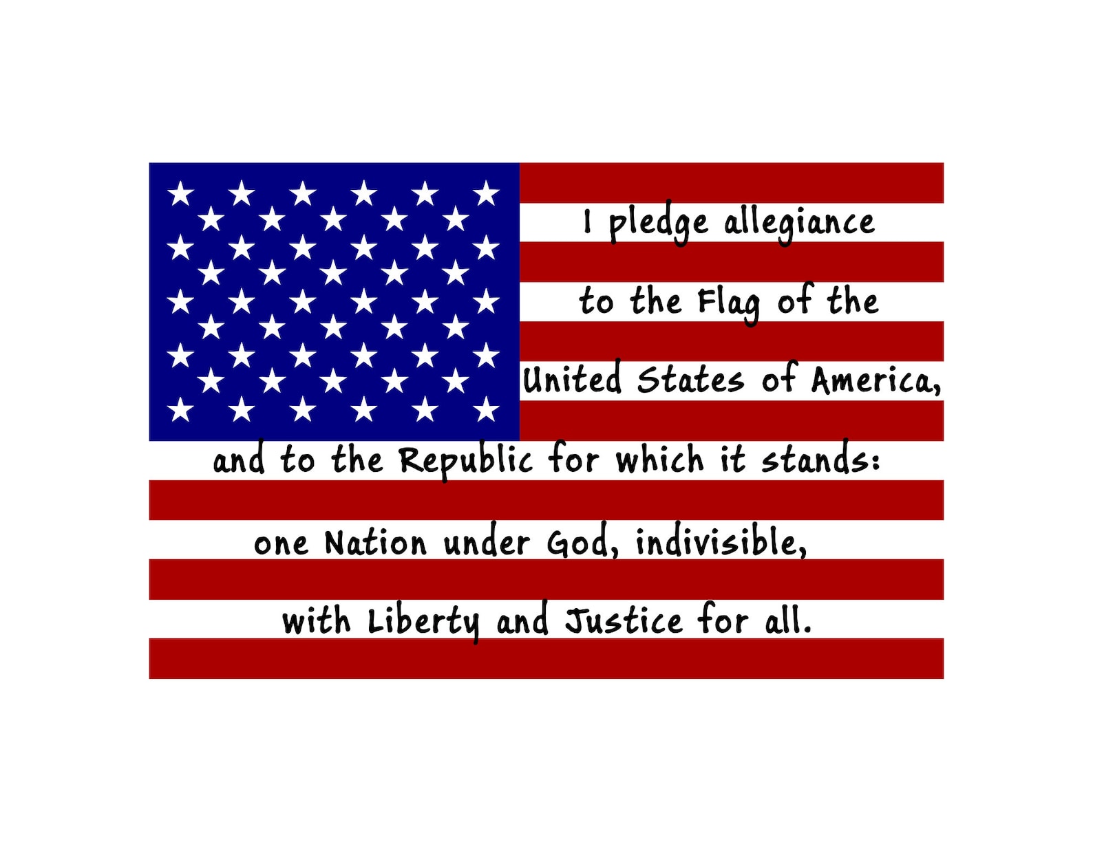American Flag | Pledge of Allegiance | Wall Art | SVG | Digital | Cut ...