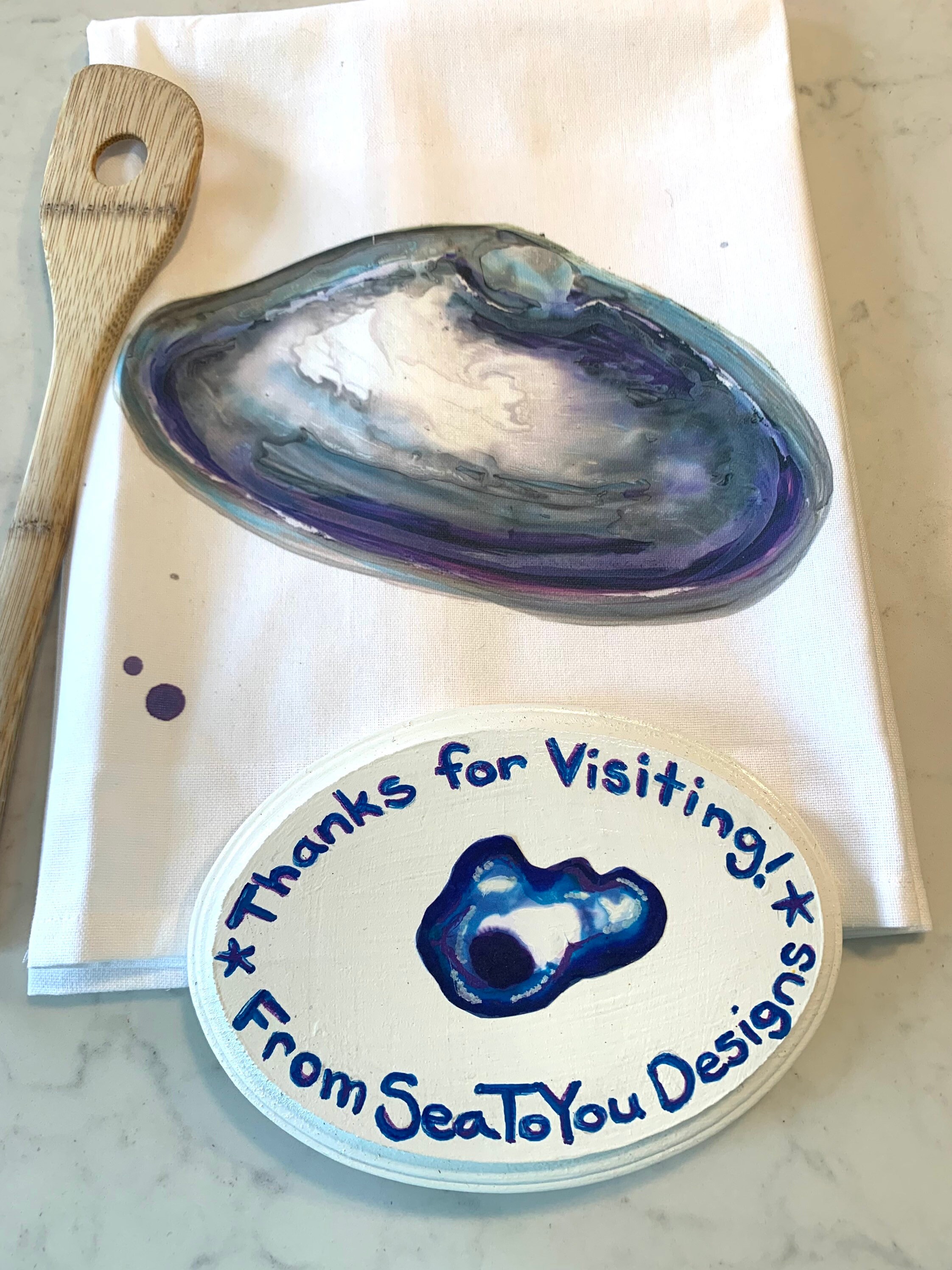 Clam Shell Tea Towel - Etsy