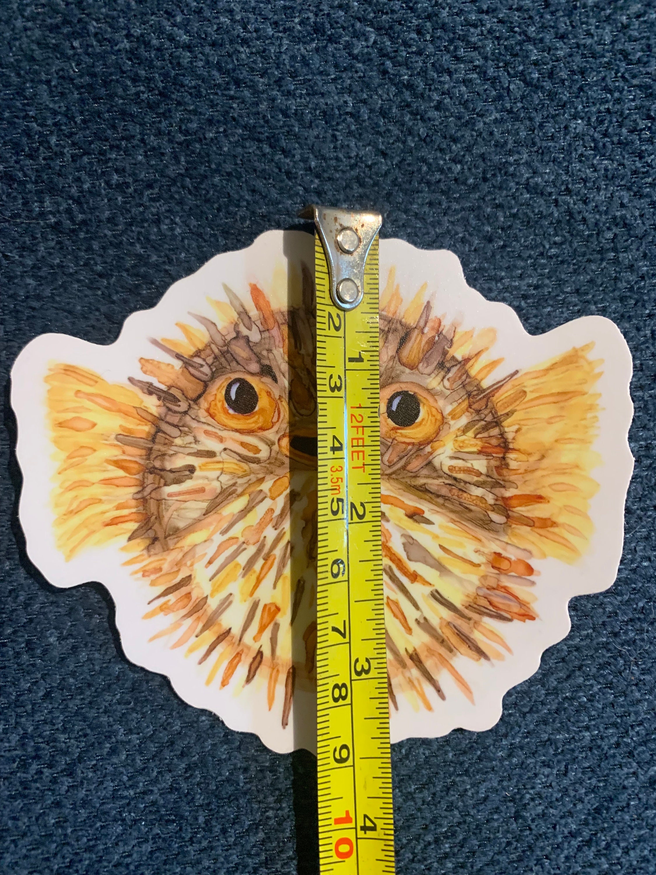 Large Puffer Fish Waterproof Sticker - Etsy