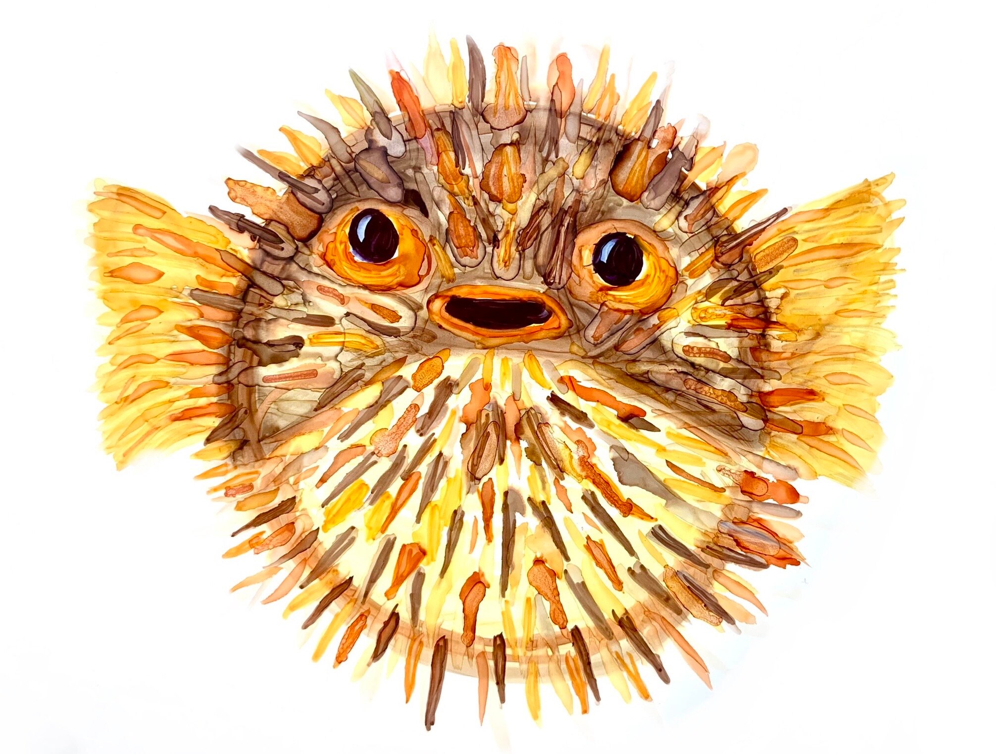 Large Puffer Fish Waterproof Sticker - Etsy