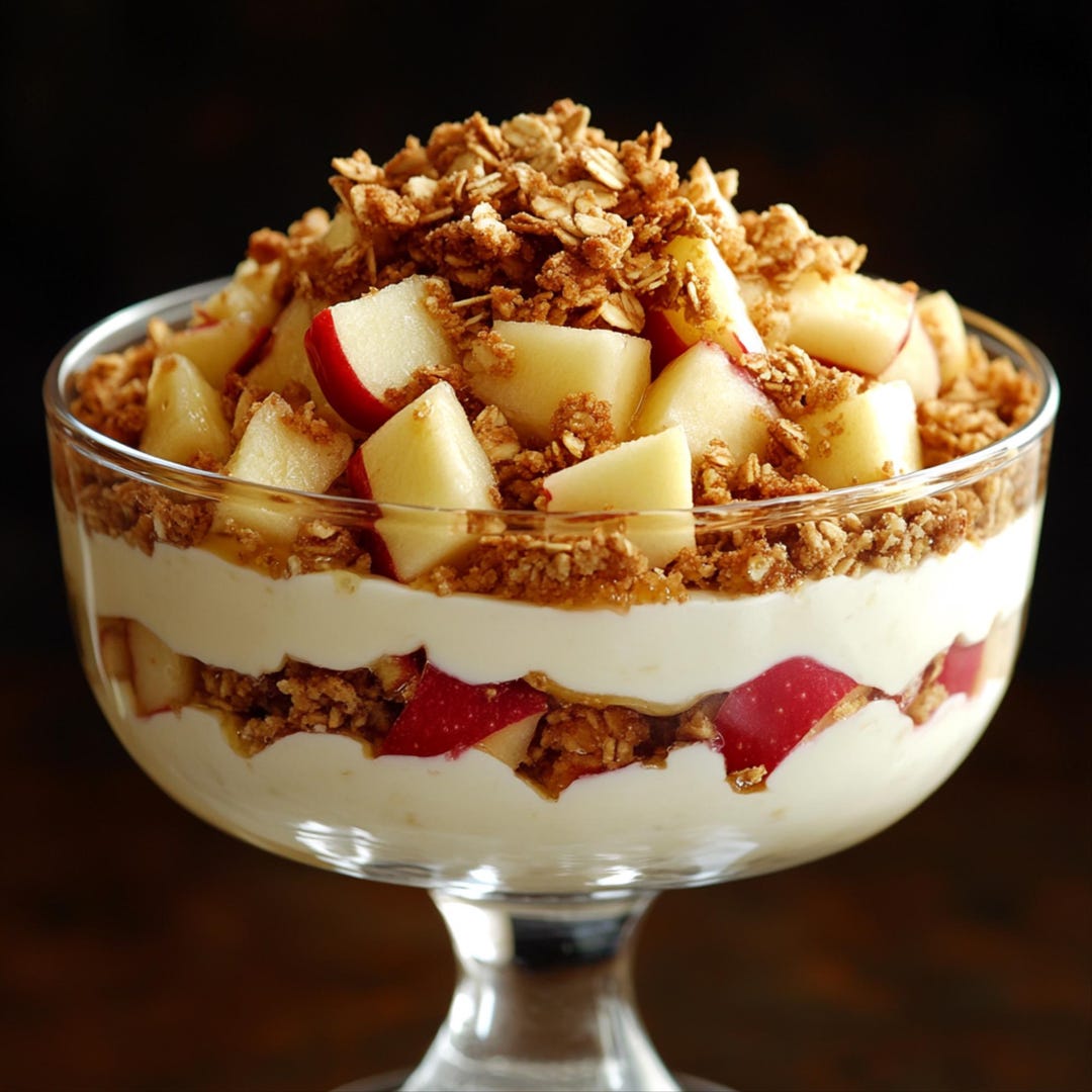 THE BEST Apple Crumble Cheesecake Parfait (instant Digital Recipe ...