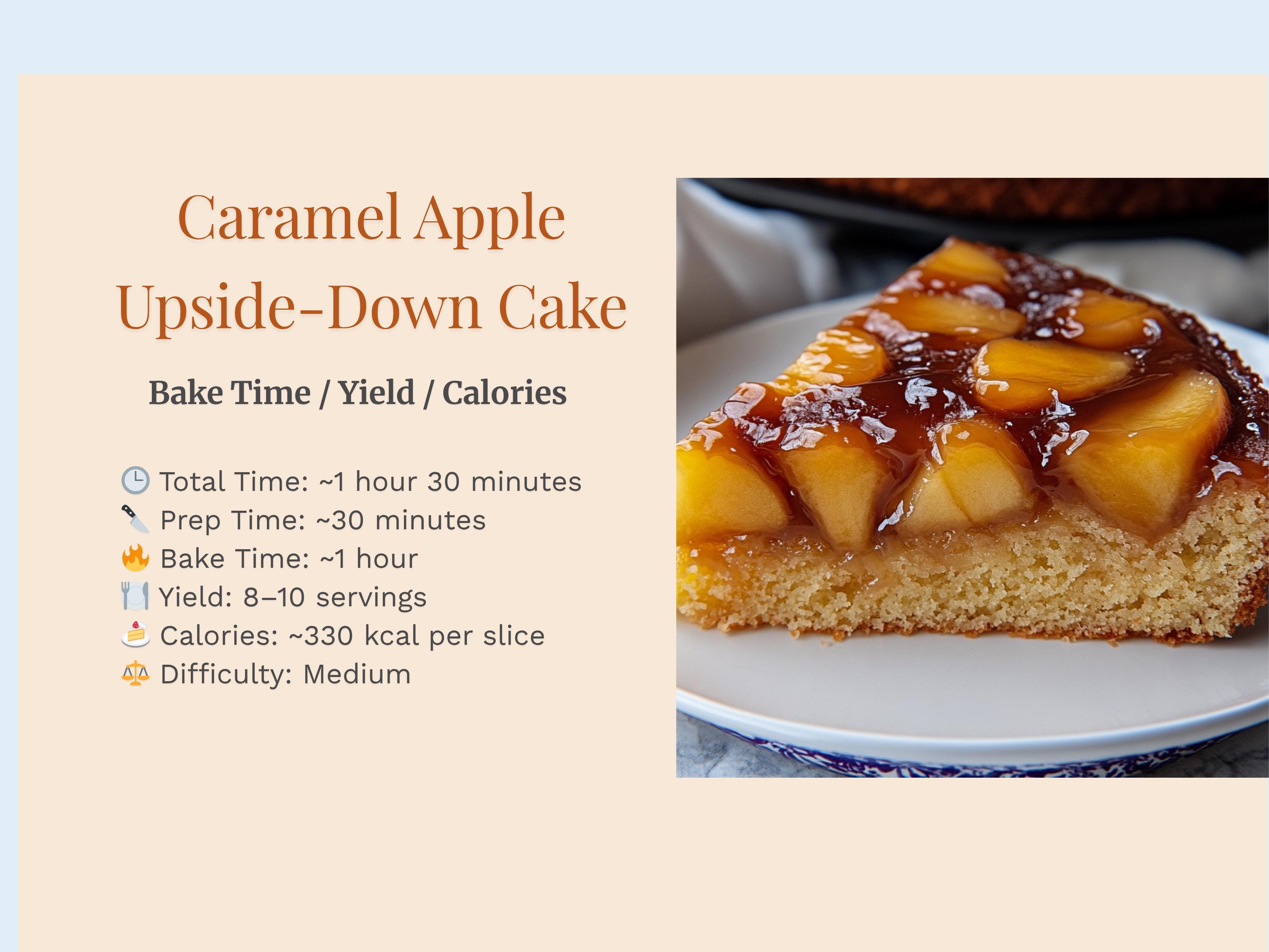 Caramel Apple Upside-down Cake Recipe (digital PDF Download) - Etsy
