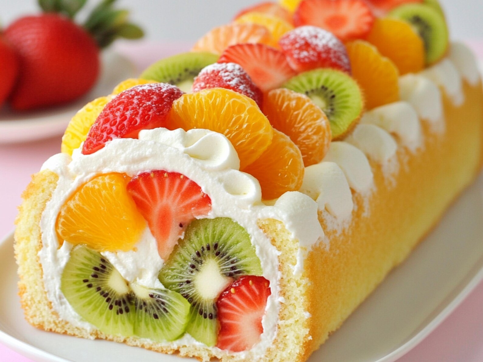 Best Recipe Download – Tropical Fruit Swiss Roll Cake | Fruity Cakes ...