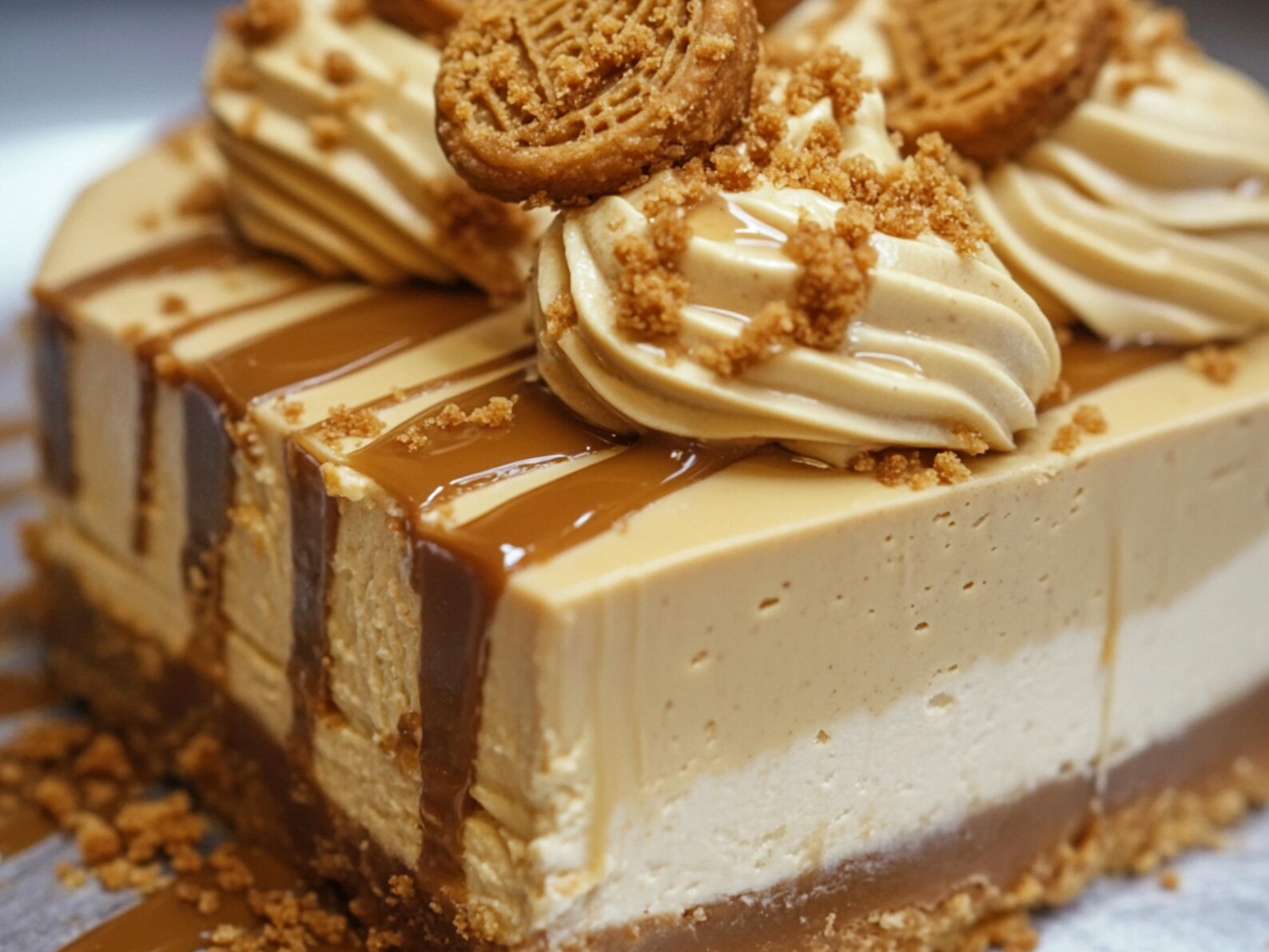 Lotus Cookie Butter Cheesecake Bars Recipe: No-bake Dessert (digital ...