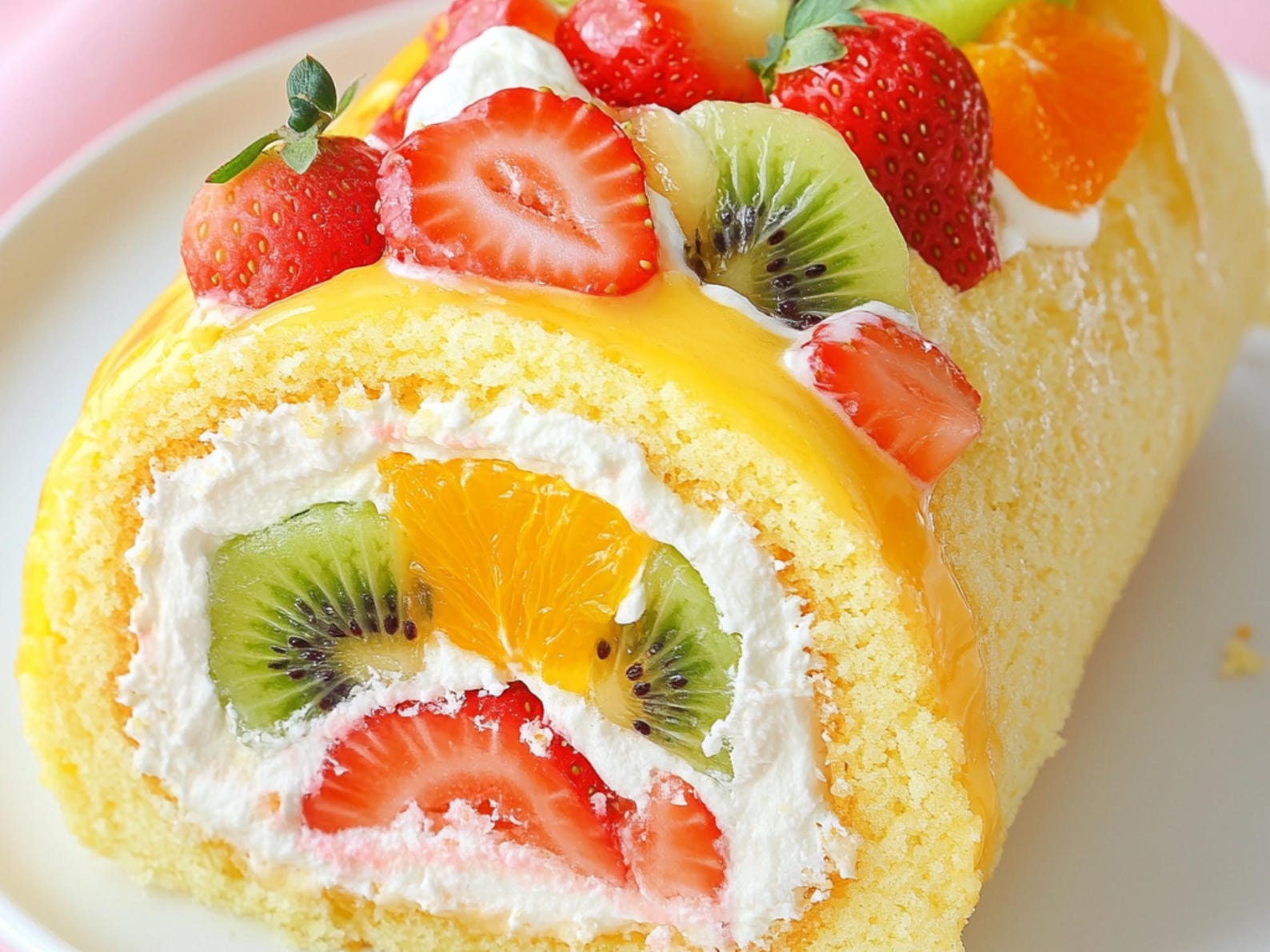 Best Recipe Download – Tropical Fruit Swiss Roll Cake | Fruity Cakes ...