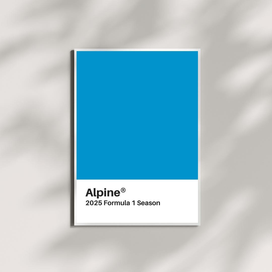 Alpine F1 Pantone Poster: Formula 1 Racing Art (digital Download) - Etsy