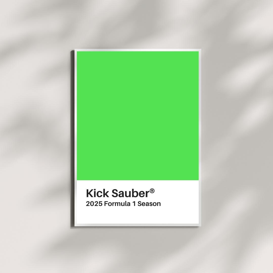 Kick Sauber F1 Pantone Poster: Minimalist Racing Art (digital Download ...