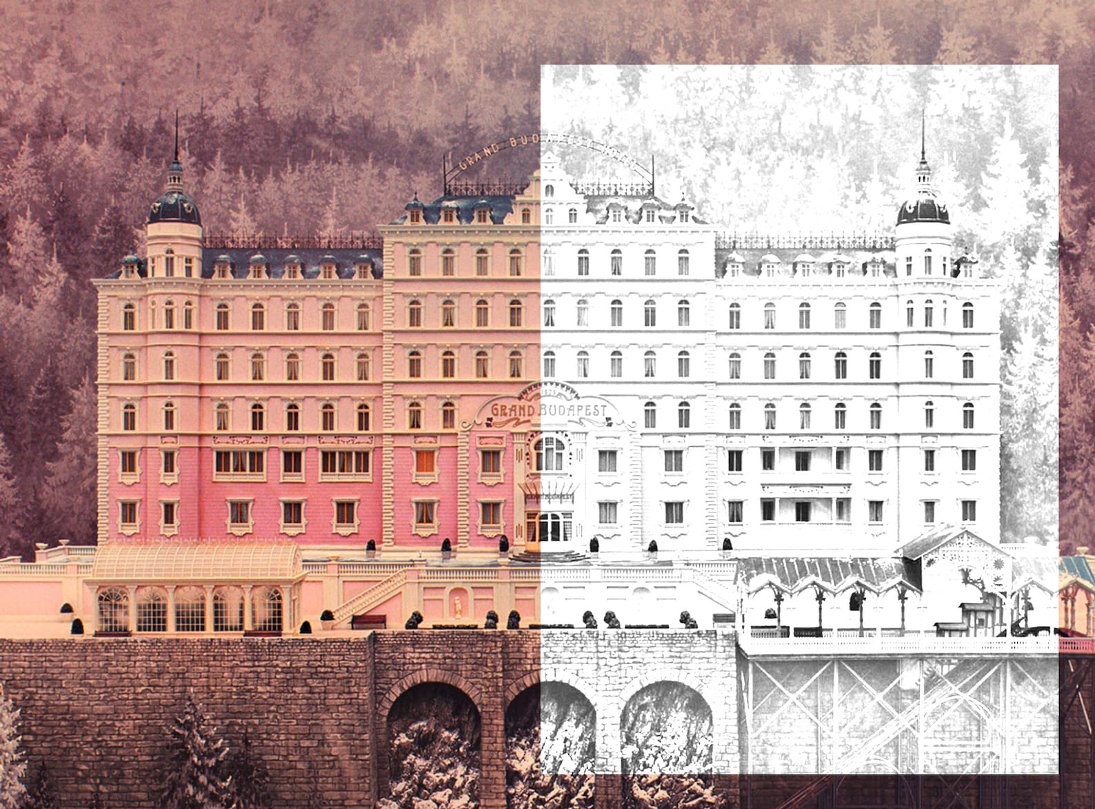 Iconic Movie Shots Coloring Book Page GRAND BUDAPEST HOTEL Movies Film ...