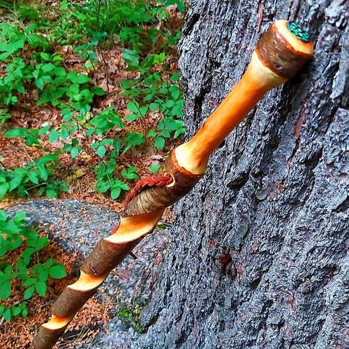 Ash Walking Stick Hand-carved From Natural Hardwood - Etsy Canada