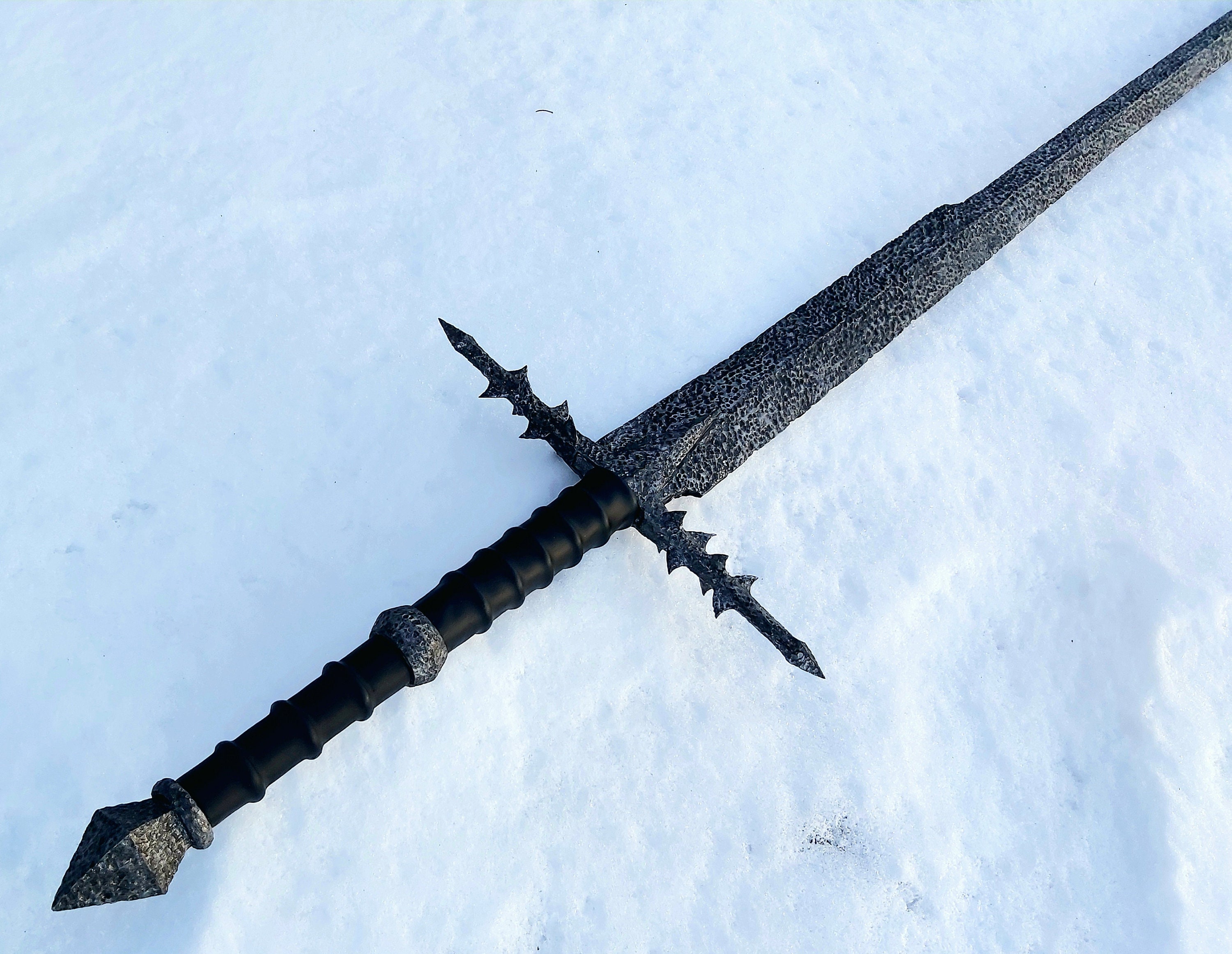 Painted Wooden Ringwraith Sword With Weathered Rough Finish Full-sized ...