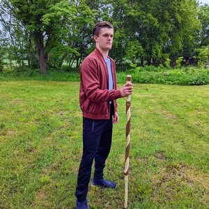 Ash Walking Stick Hand-carved From Natural Hardwood, Personalisable ...