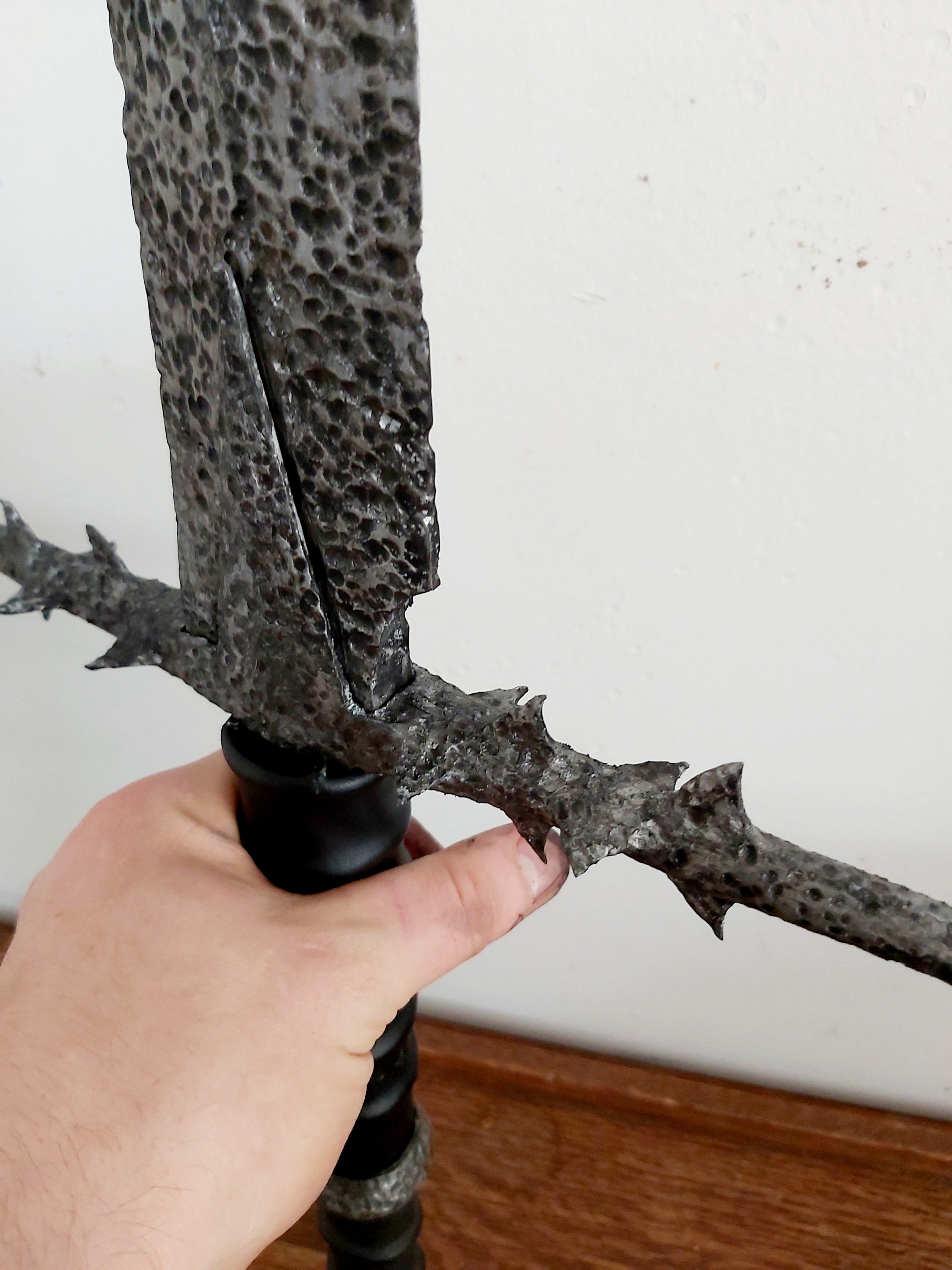 Painted Wooden Ringwraith Sword With Weathered Rough Finish Full-sized ...