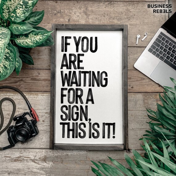Motivation Wall Decoration Wooden Sign in Industrial Design - Etsy