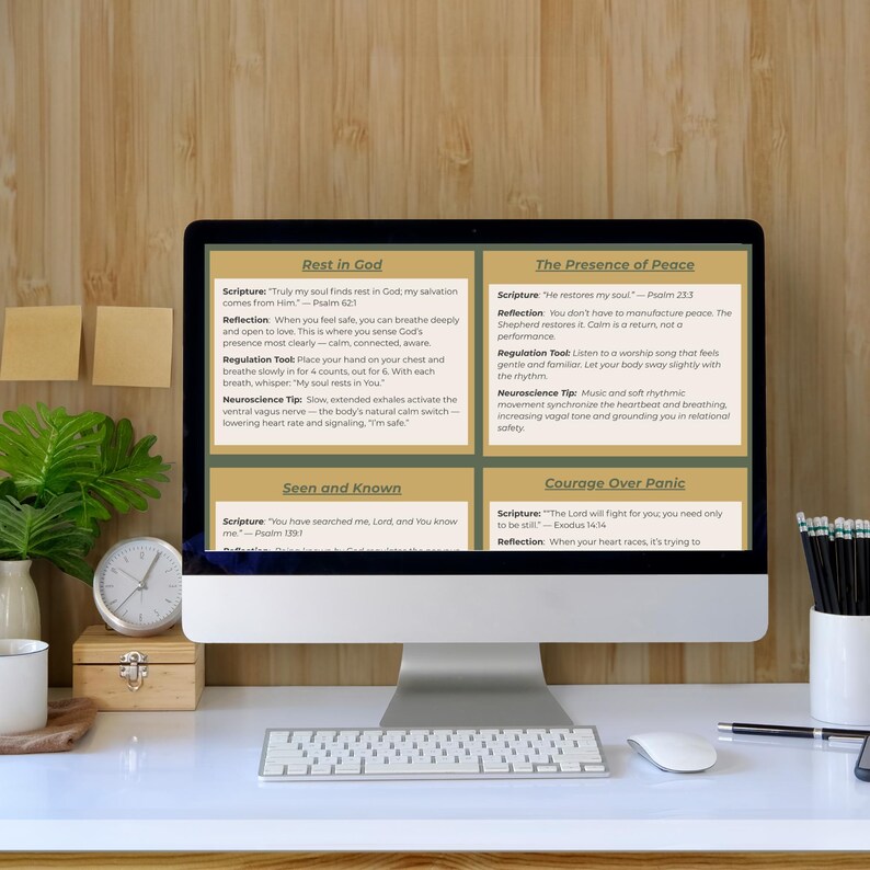 Christian Nervous System Reflection Cards | Grounding Prompts for ...