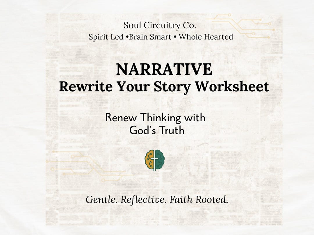 Rewrite Your Story Worksheet | Christian Narrative Therapy Tool | Faith ...