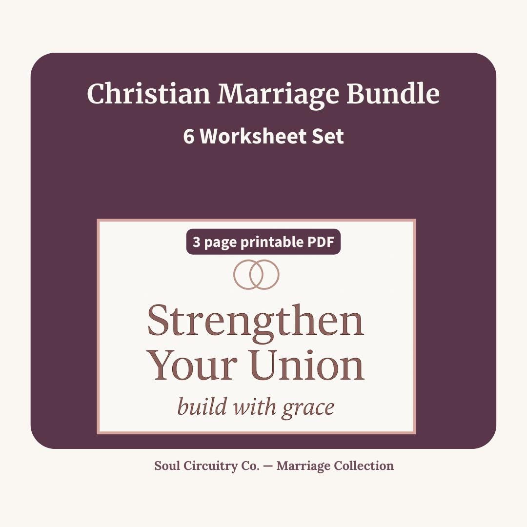 Christian Marriage Worksheet Bundle | Couples Communication ...