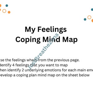 Feelings Mind Map Activity Coping Tool - Etsy