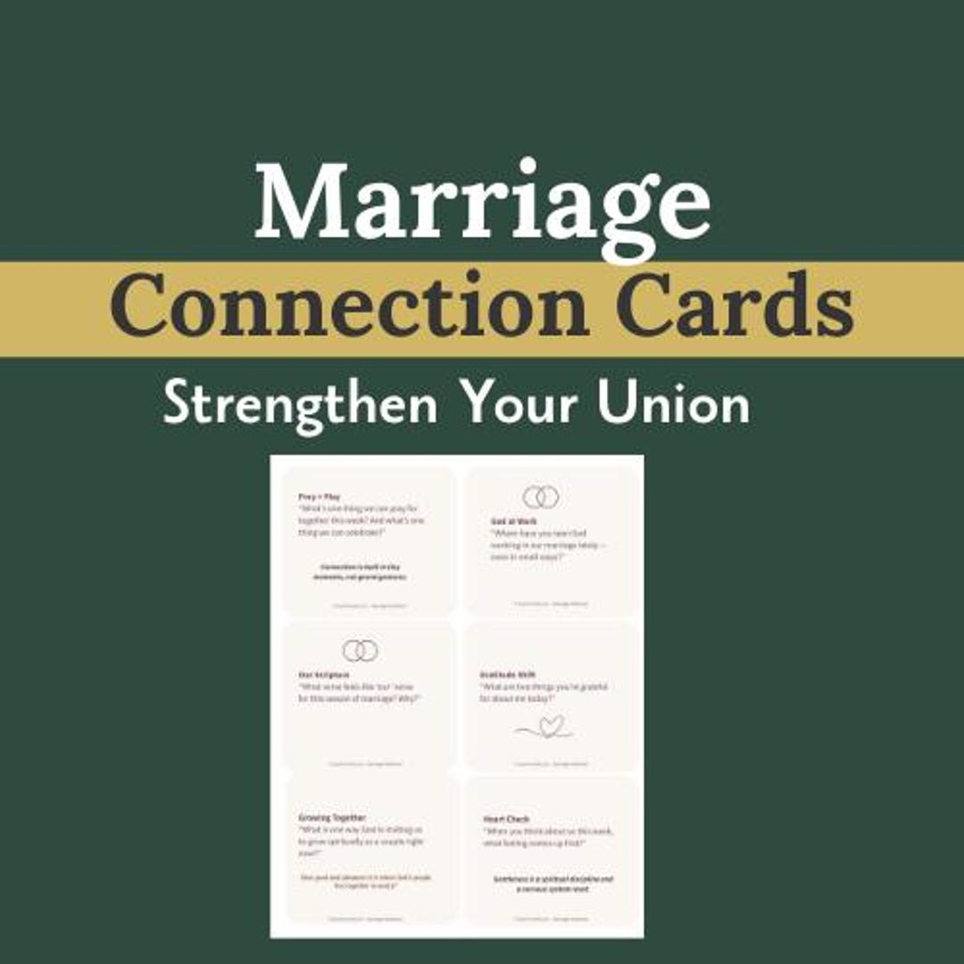 Christian Marriage Connection Cards | Faith-based Conversation Deck for ...