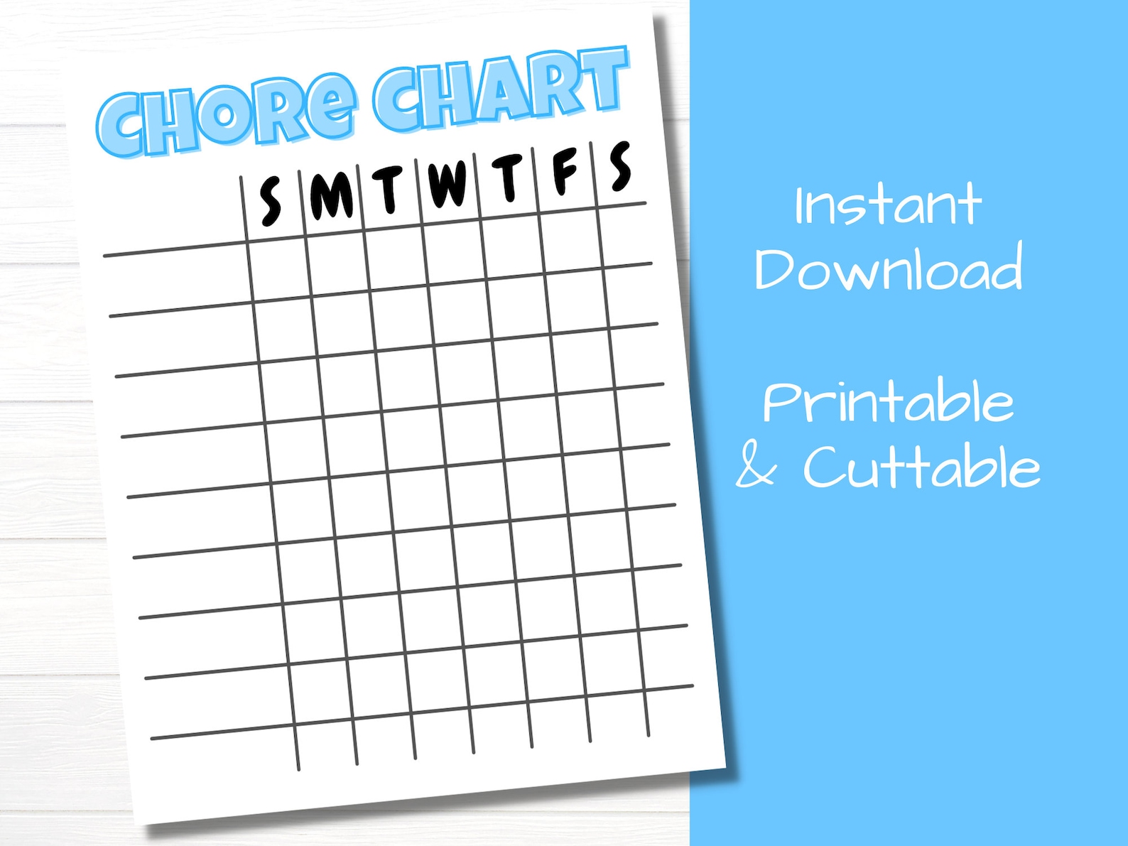 Chore Chart SVG PNG PDF Jpg Cut File, Printable Chore Chart ...