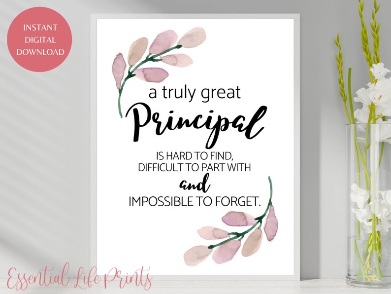 Principal Gift, A Truly Great Principal is Hard to Find, Office Decor ...