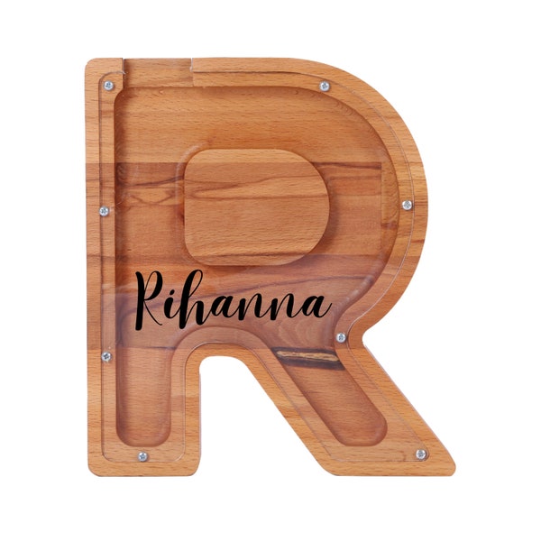 Wooden Letter Money Box - Etsy Australia