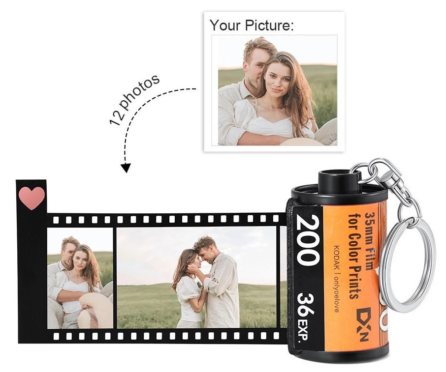 Roll Film Keychain Photo Film Roll Movie Keychain Roll | Etsy