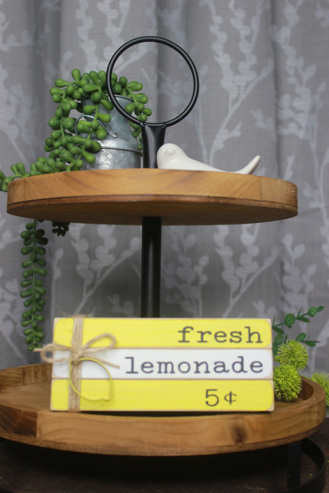 Lemonade Book Stack, Lemonade Tier Tray, Lemon Tier Tray, Summer Tier ...