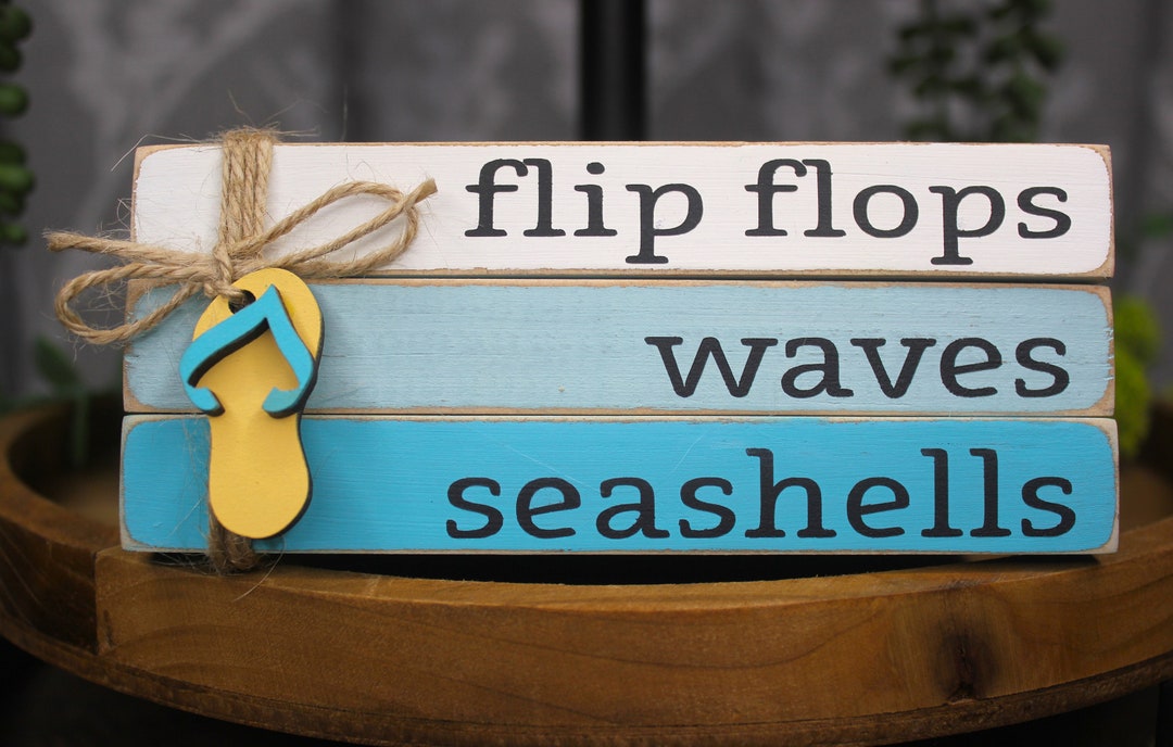 Beach Book Stack, Beach Tier Tray, Summer Book Stack, Summer Tier Tray ...