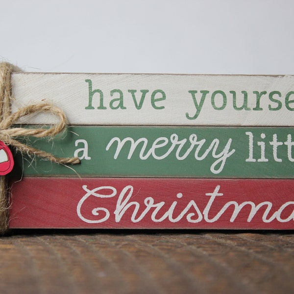 Wooden Christmas Books - Etsy