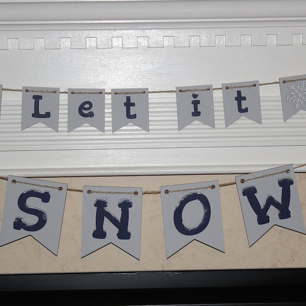 Let It Snow Banner - Etsy
