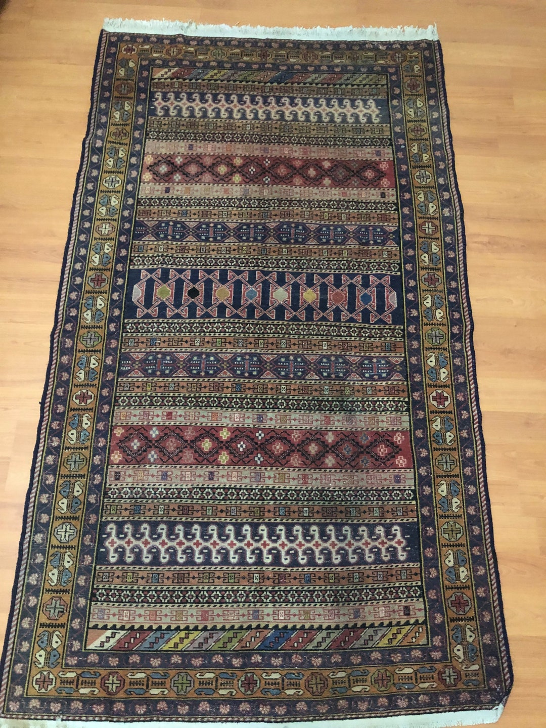 Persian Soumak Rug, Caucasian Area Rug, Boho Kilim Rug, Kurdish Rug ...