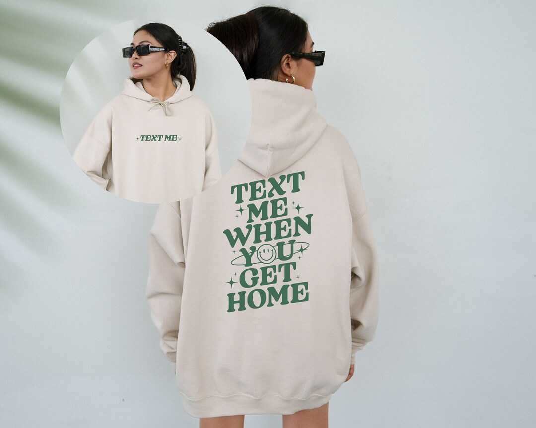 Graphic Hoodie: Positive Vibes Cotton Blend Pullover, Relaxed Fit ...