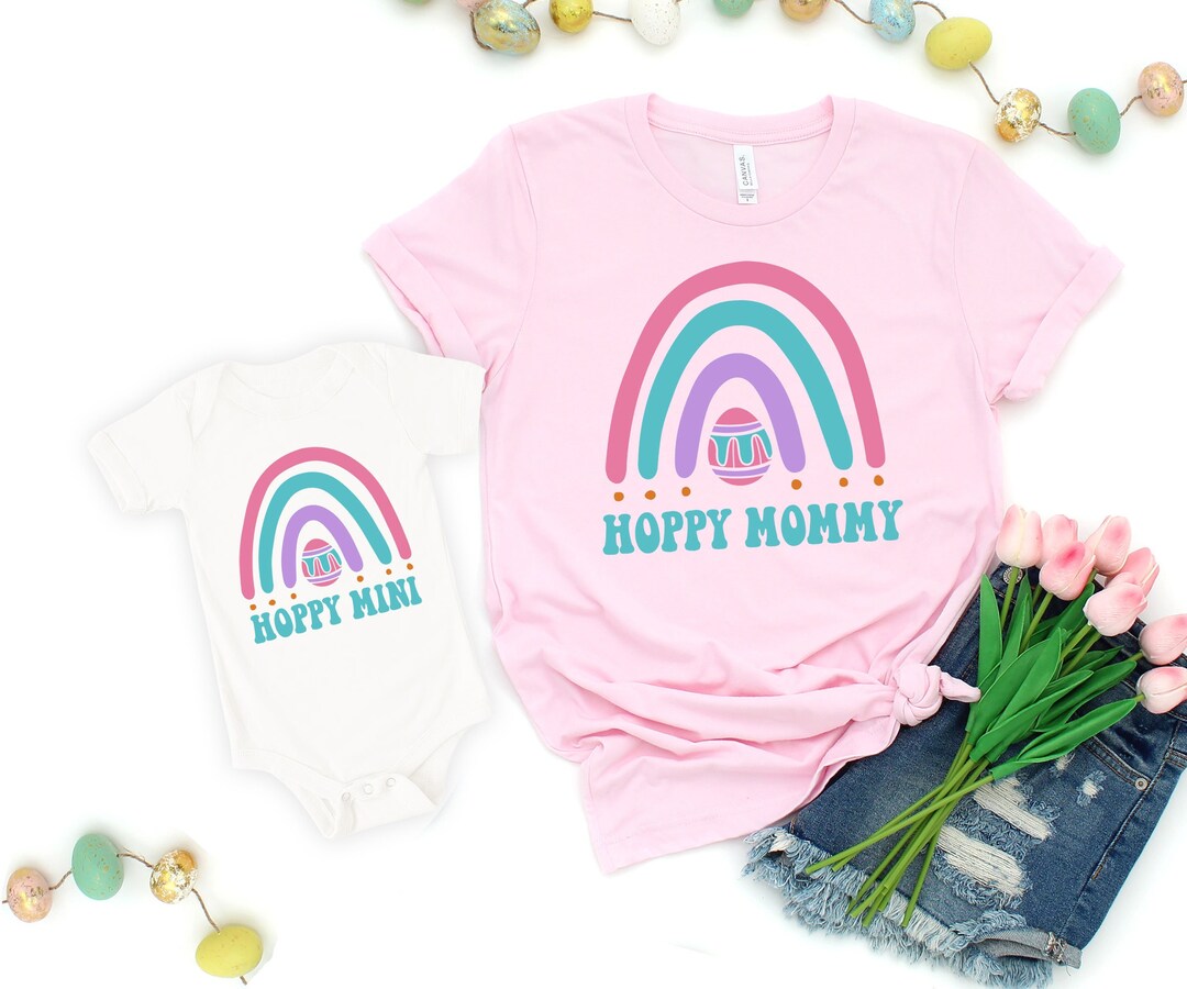 Mommy and Me Easter Matching Outfits, Hoppy Mini Hoppy Mommy, Mommy and ...