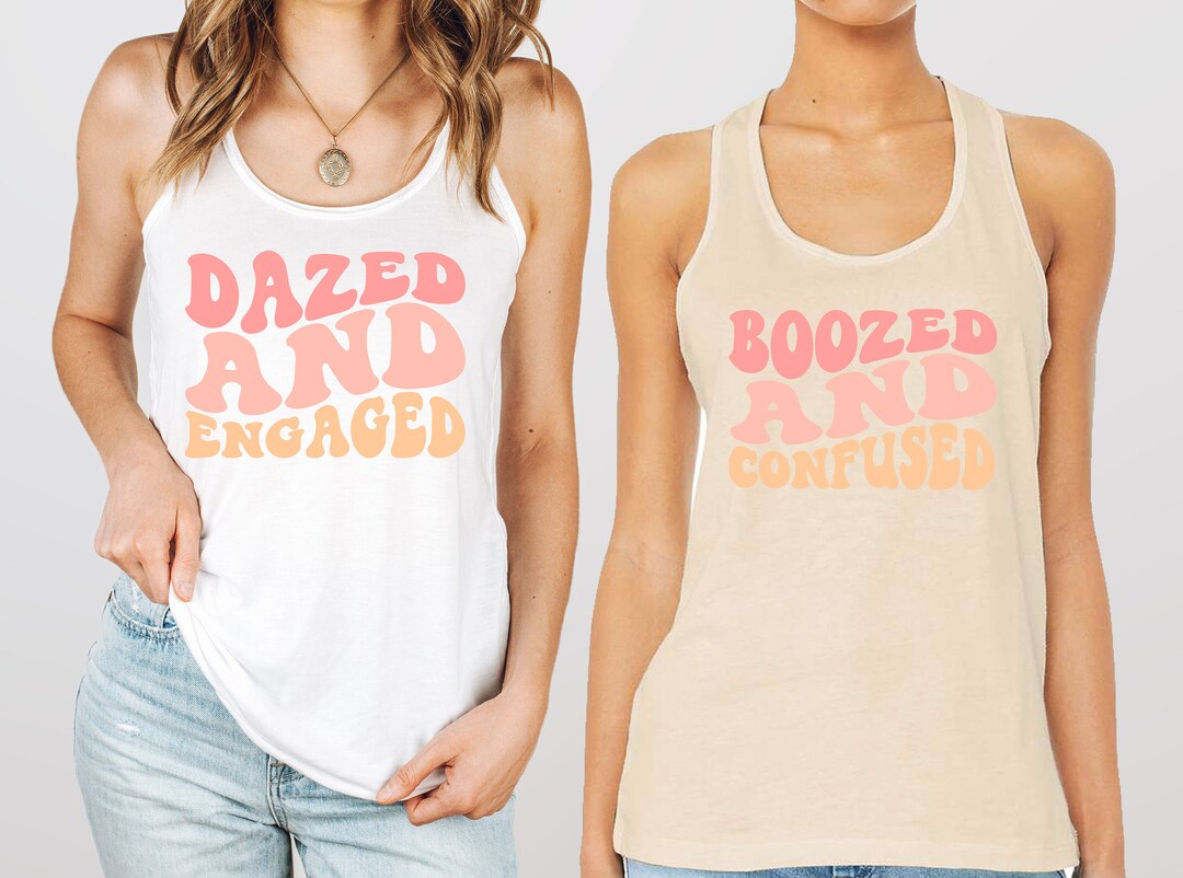 Retro Wavy Font Bridal Tank Top – Bachelorette Party Shirt, Heather ...