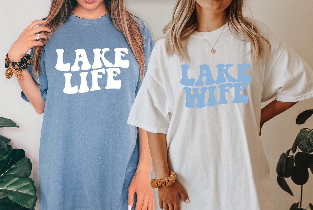 Comfort Colors Lake Life Tee, Retro Lake Wife Graphic Shirt - Etsy