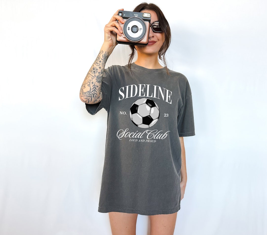 Sideline Social Club Custom Sports Comfort Colors Tee, Two-sided Soccer ...