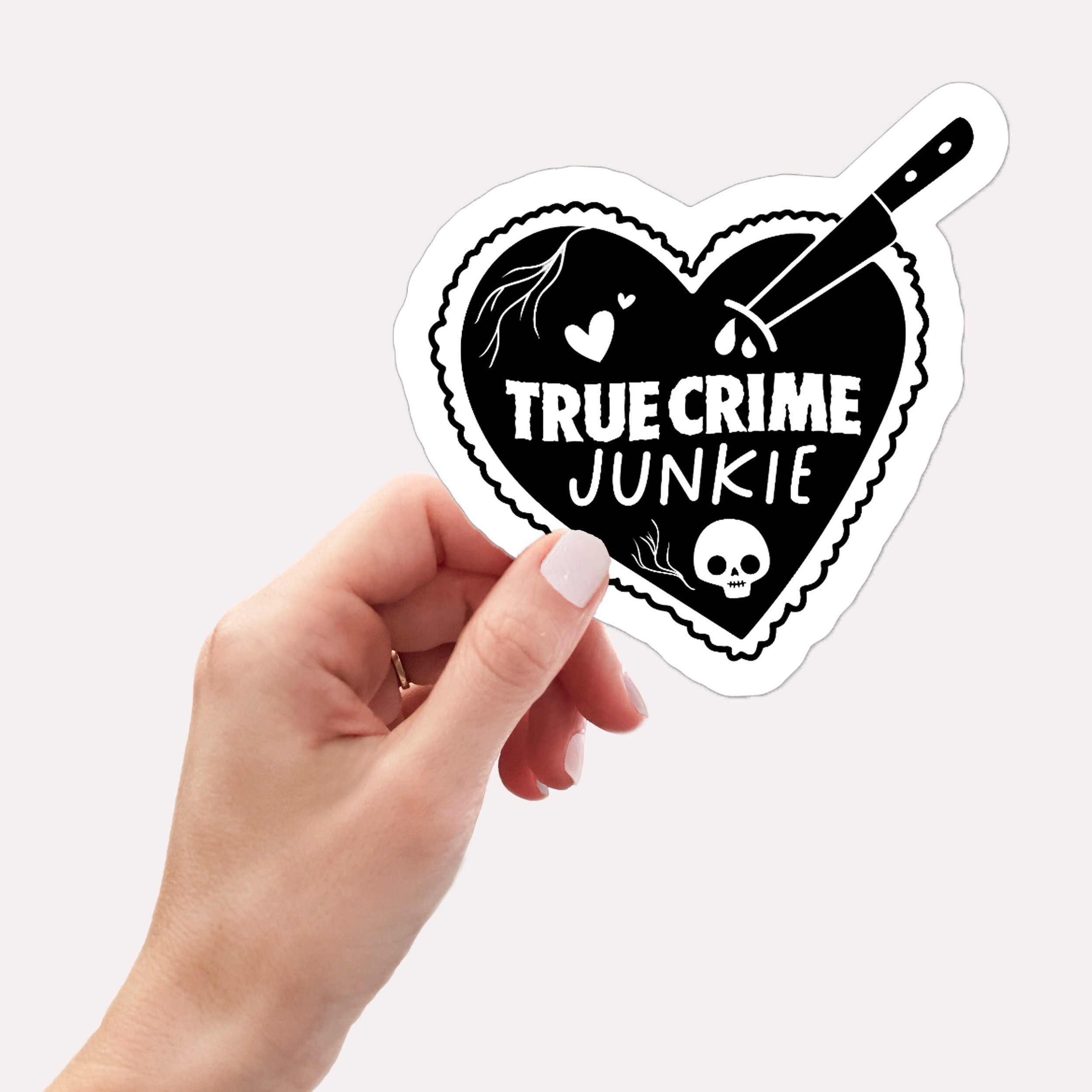 Retro True Crime Junkie Weatherproof Sticker Crime Junkie - Etsy
