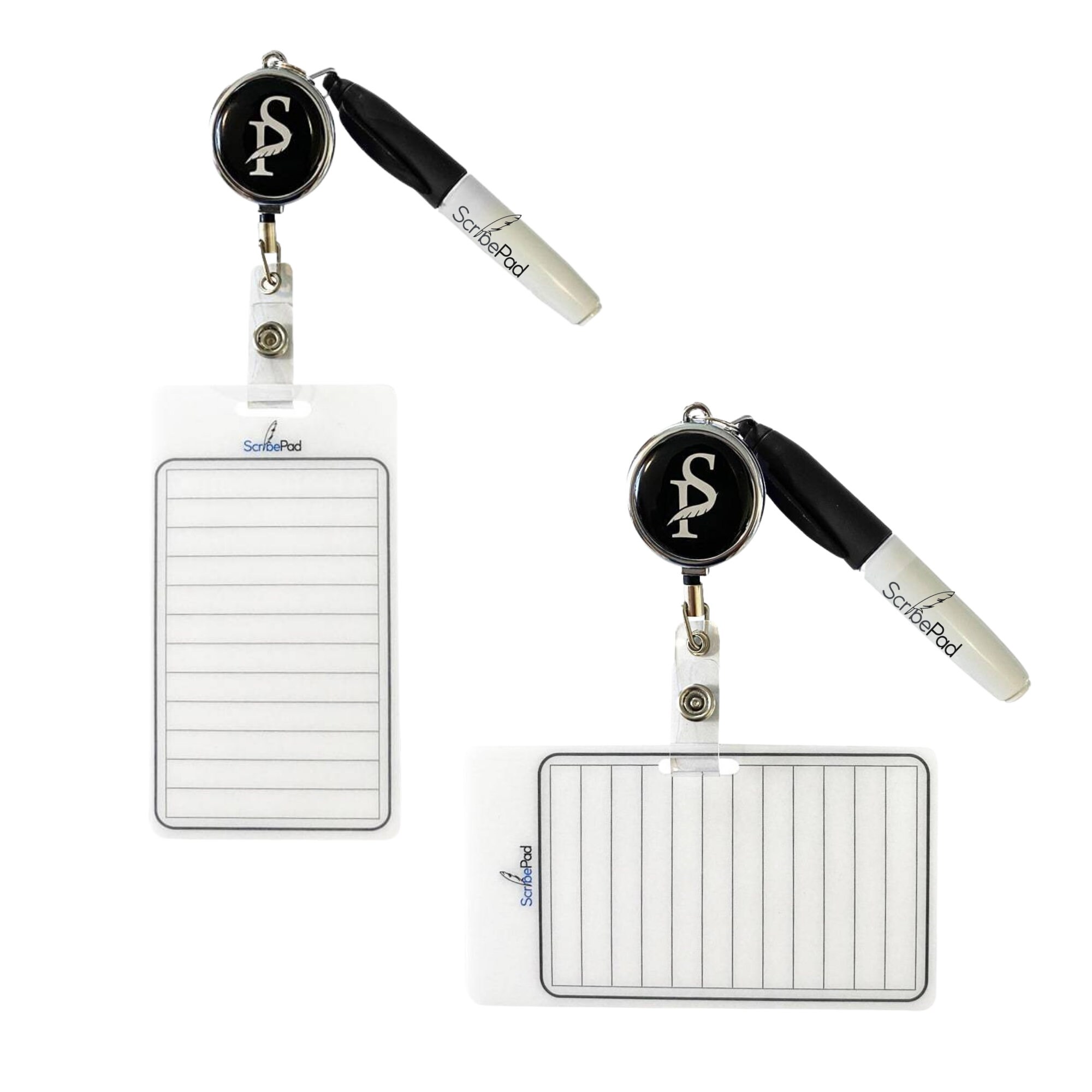 Scribepad - A Dry-erase Notepad Attached to a Retractable Badge Reel ...