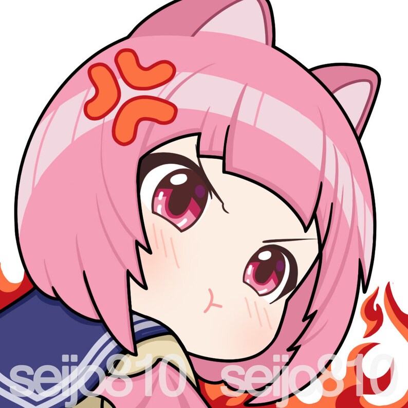 Chibi Anime Girl emotes set Twitch/Discord | Etsy