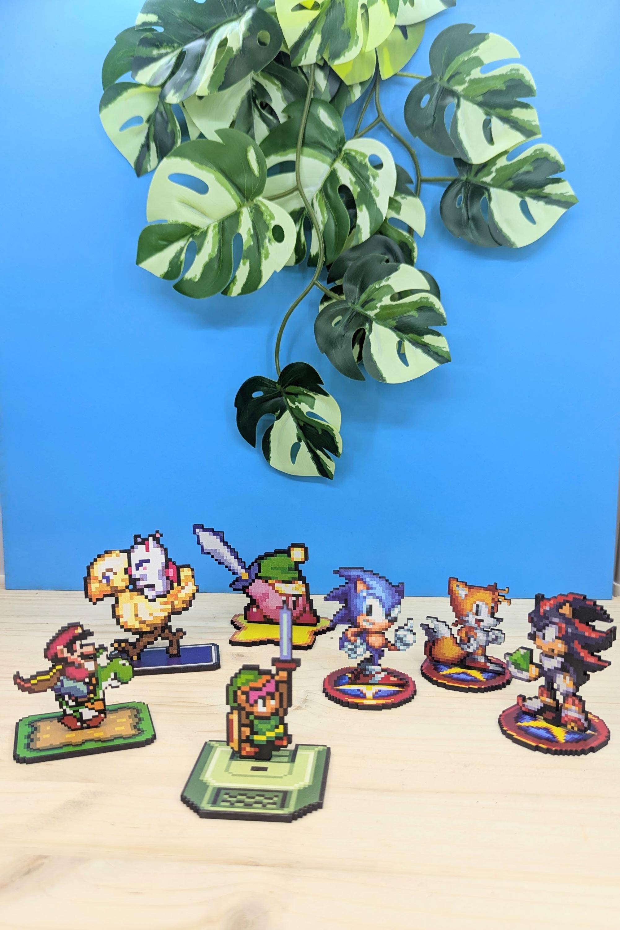 Tails Wooden Figurine From Sonic Mania. A Small Pixel Art Figurine, the ...