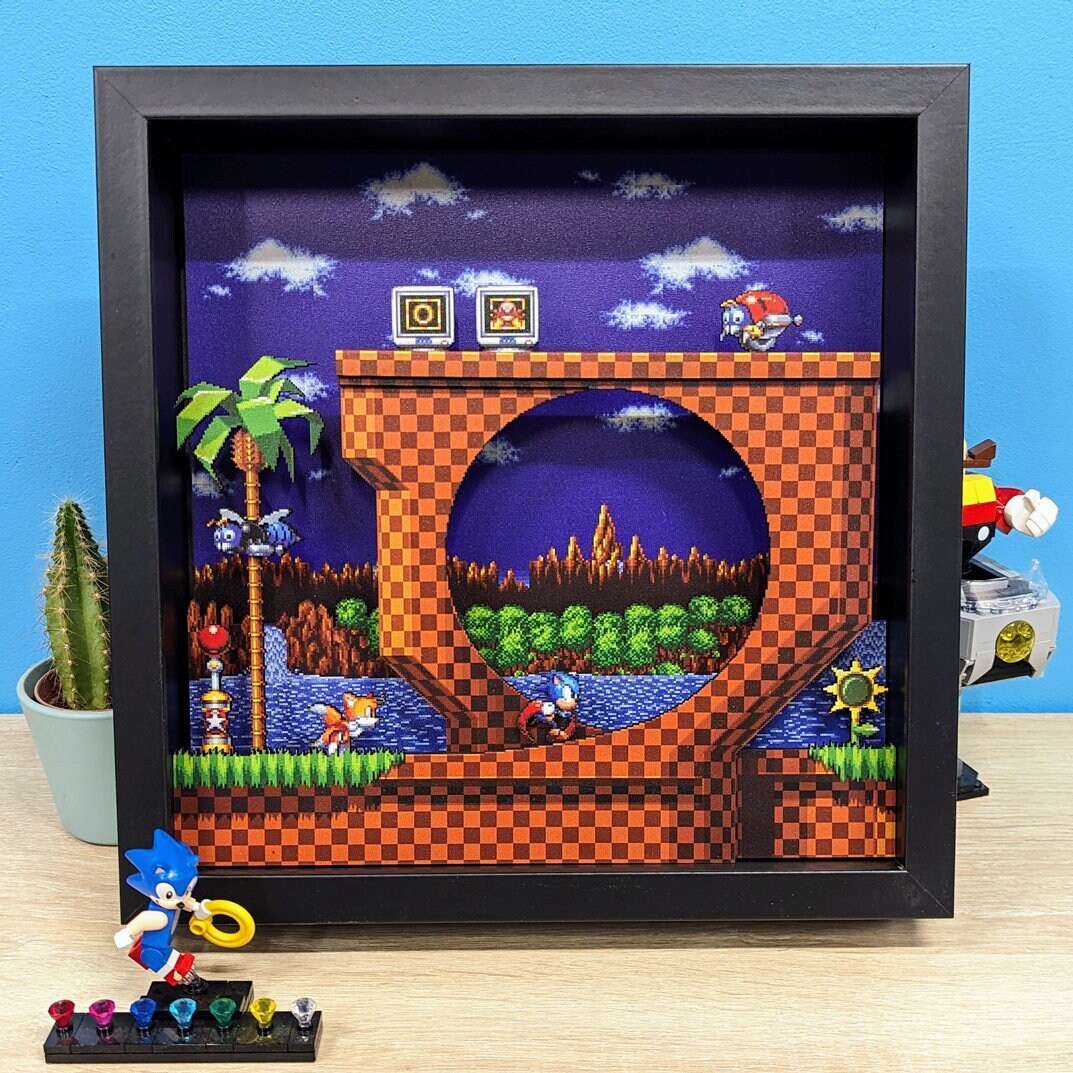 Shadowbox 3D Sonic - Etsy
