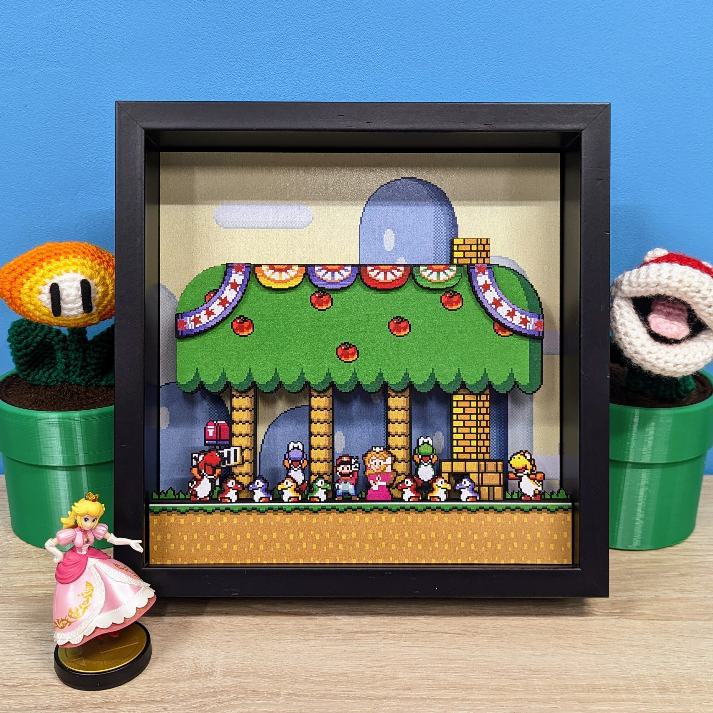 Shadowbox 3D Super Mario World - Etsy