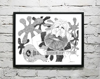Jerry Garcia Hand Print - Etsy